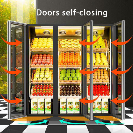 Buy Wholesale China Supermarket 4 Gates Heating Glass Doors Display ...