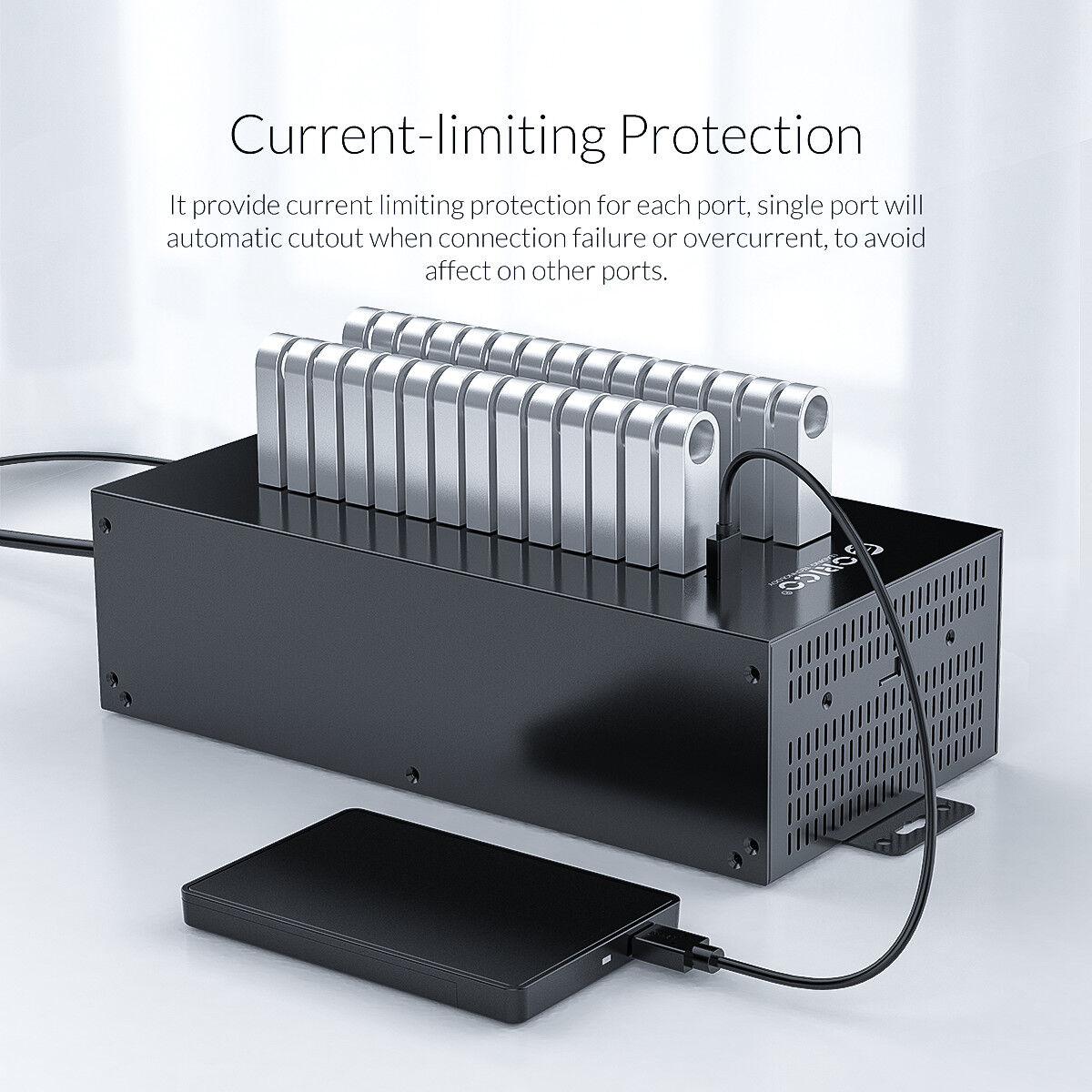 Orico Industrial Usb Hub, 30 Ports Mountable 150w Powered Industrial ...
