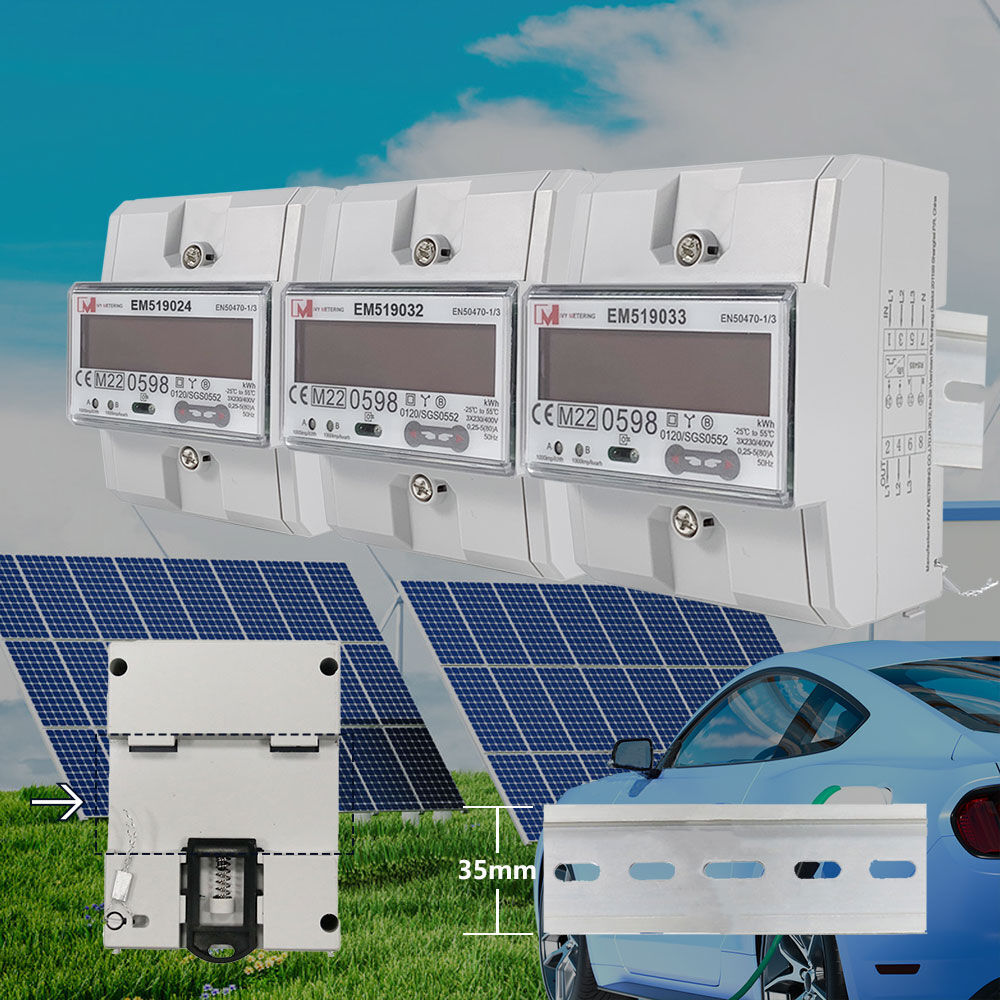 Rs485 Modbus Rtu Bidirectional Three-phase Mid Approved Din Rail Energy ...