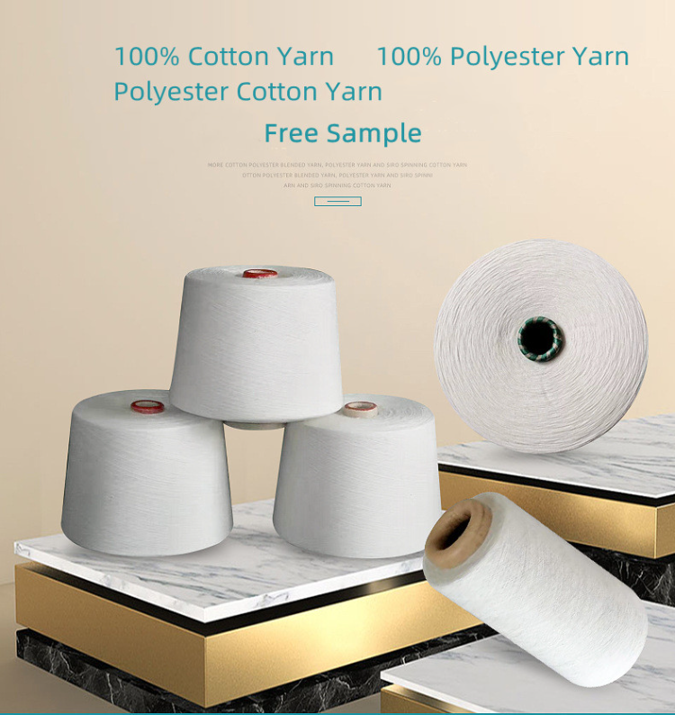 Raw Carded Compact Oe Open End Ring Spun Weaving Knitting Yarn Price Ne 30/1 20/1 21s 32s 40s ...