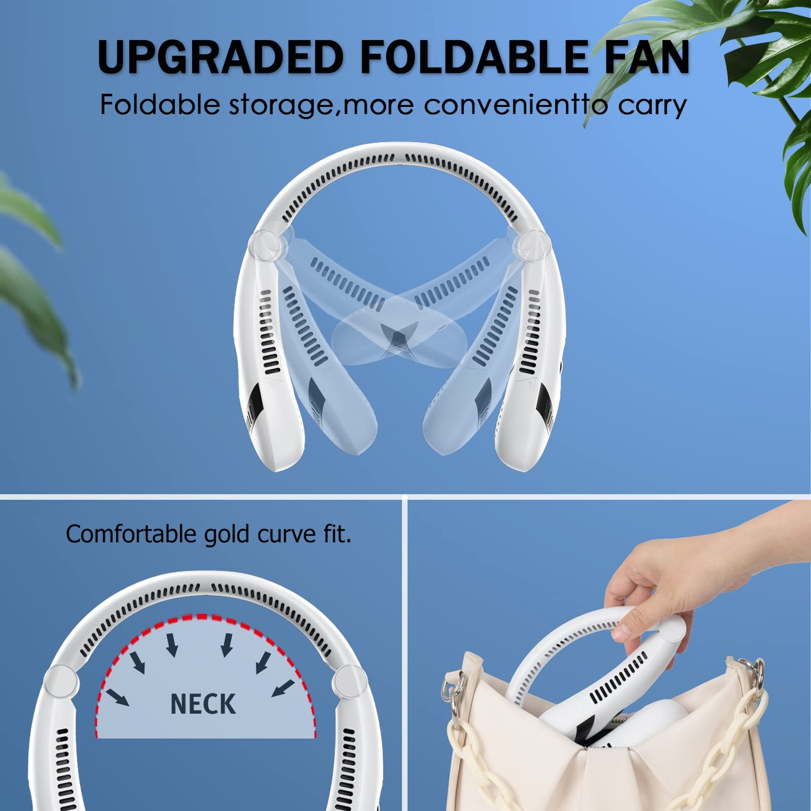 Buy Wholesale China Neck Fan, Portable Foldable Bladeless Neck Fans ...