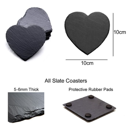 Buy Wholesale China 12 Pack 4 X 4 Inch Gorgeous Black Slate Stone ...