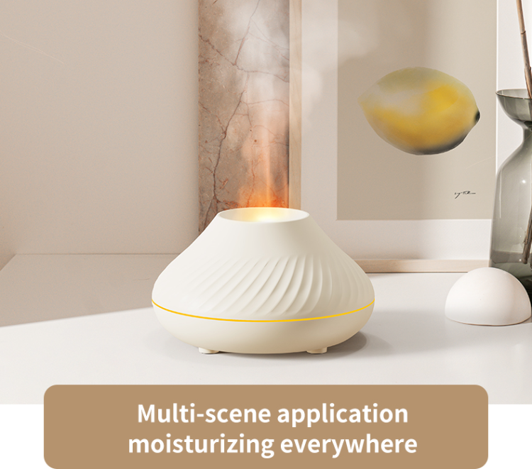 Buy Wholesale China Flame Diffuser Humidifier 130ml With Led Light Change Fire Flame Essential ...