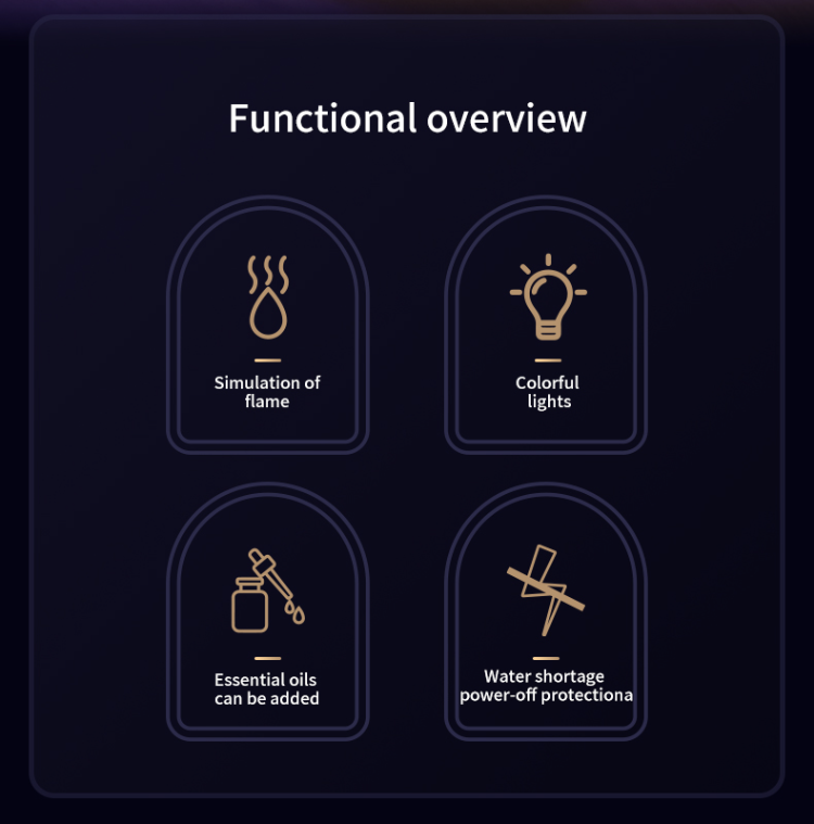 Buy Wholesale China Flame Diffuser Humidifier 130ml With Led Light Change Fire Flame Essential ...