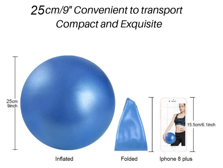 9 Inch Pvc Anti Burst Small Pilates Balls 25cm Mini Yoga Exercise Ball ...