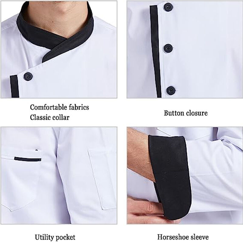 Unisex Chef Suite Men's Chef Coat&pants Restaurant Kitchen Chef Uniform ...
