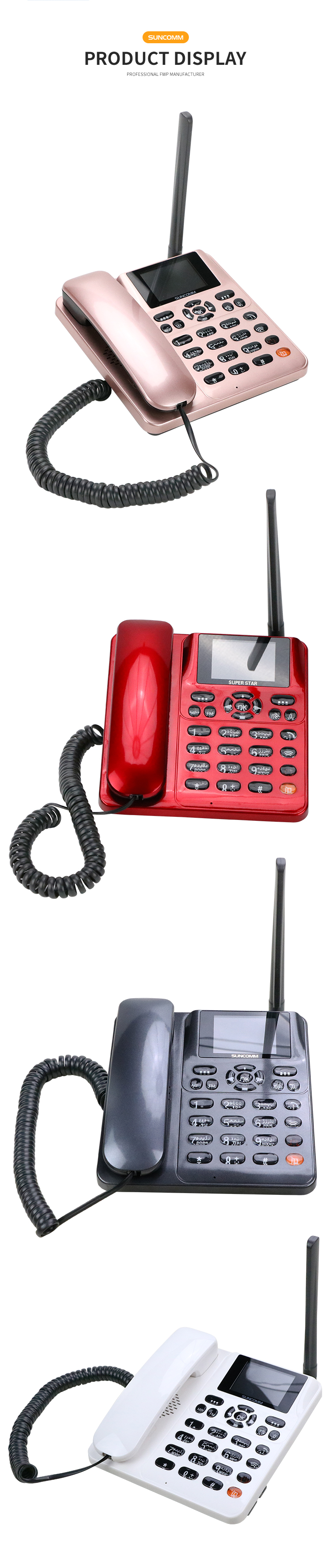 Buy Wholesale China 4g Volte Landline Desktop Phone Lte 818 Wifi Fm Mp3 ...