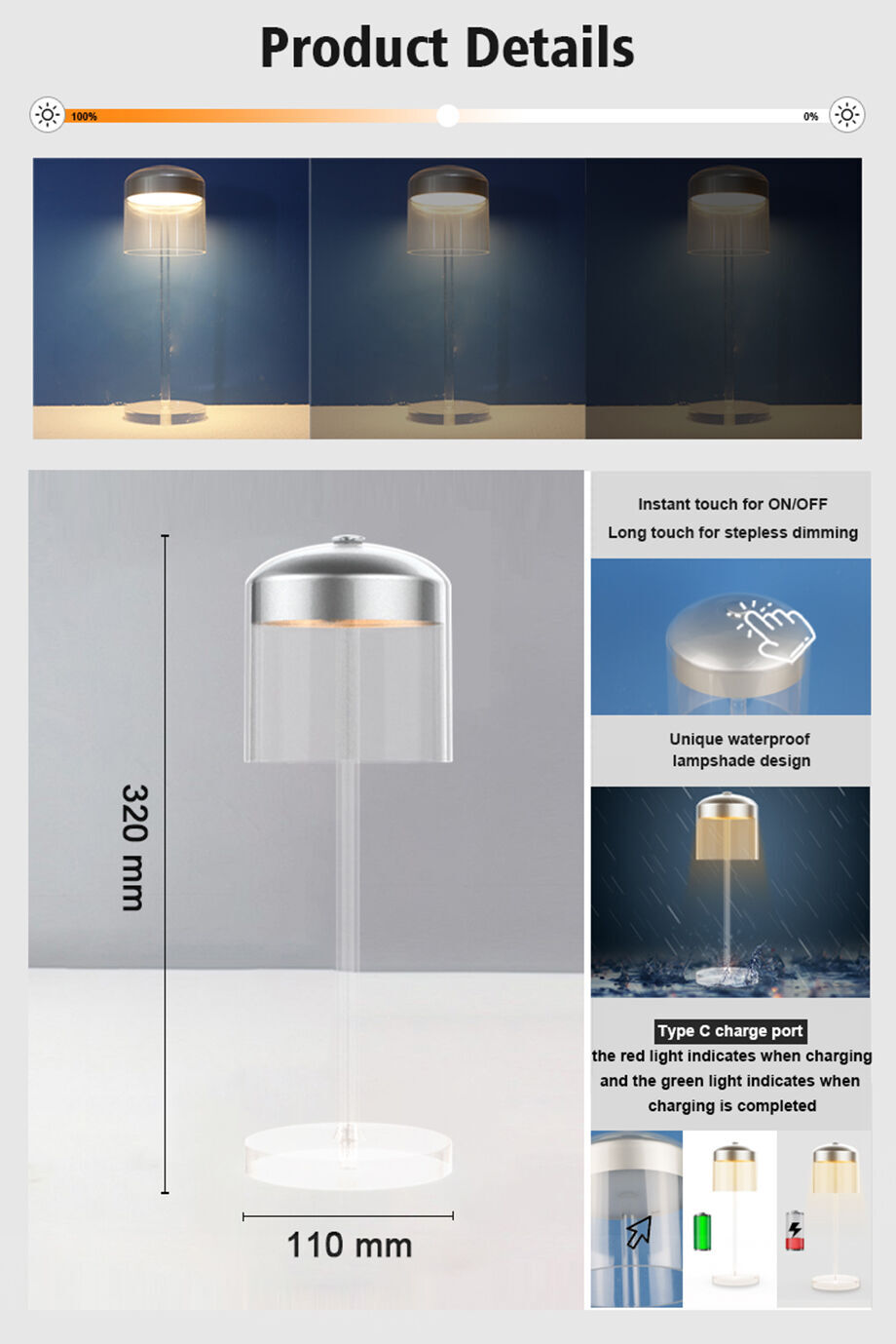 Buy Wholesale China Bedside Wholesale Prices Cordless Rechargeable ...