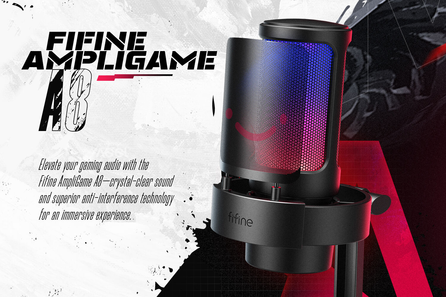 Fifine Ampligame A8 Wired Microphone Usb Condenser Microphone Gaming ...