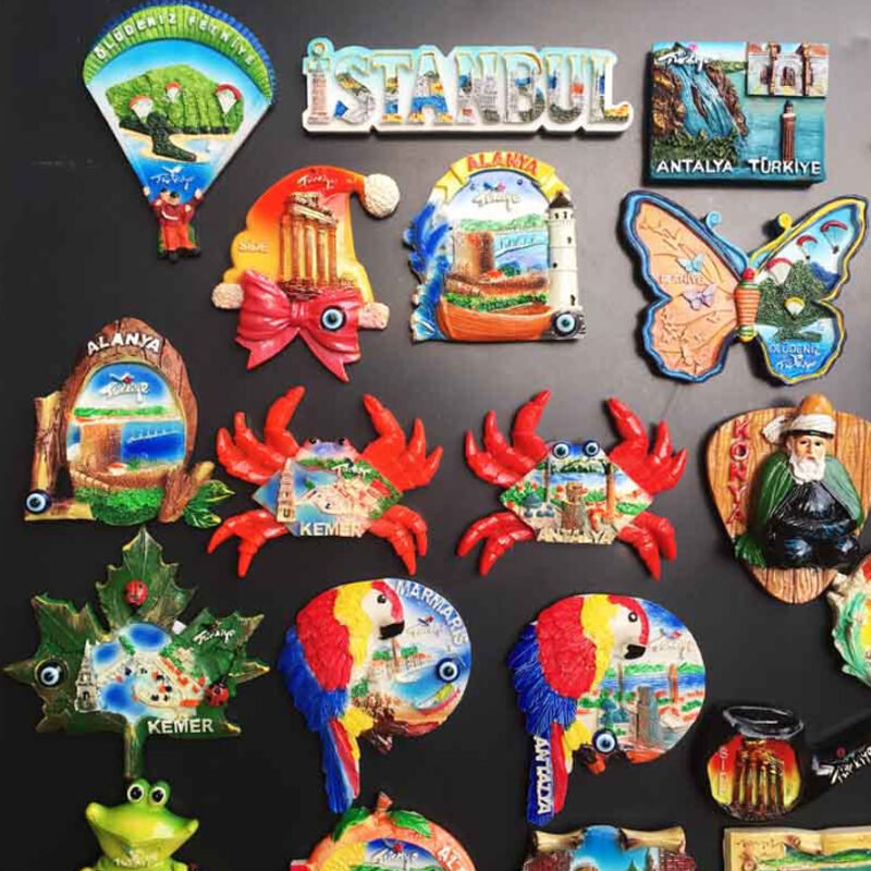 Buy Wholesale China New Design Turkey Gift Resin Painted Magnet ...