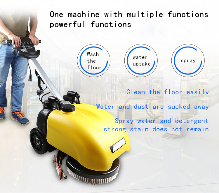 Buy China Wholesale Push-behind Floor Scrubber Wire Type Hand Push Type ...