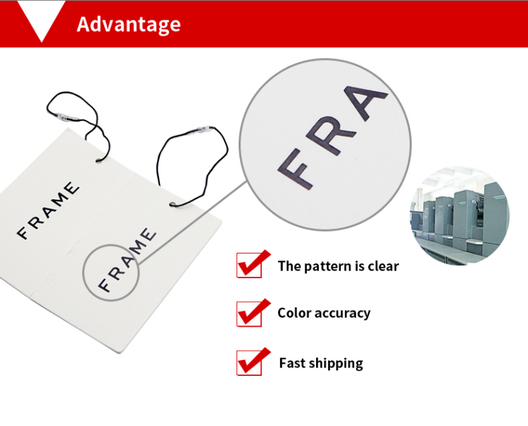 Custom Matte Paper Embossed Golden Stamping Logo Luxury Hang Tags For ...