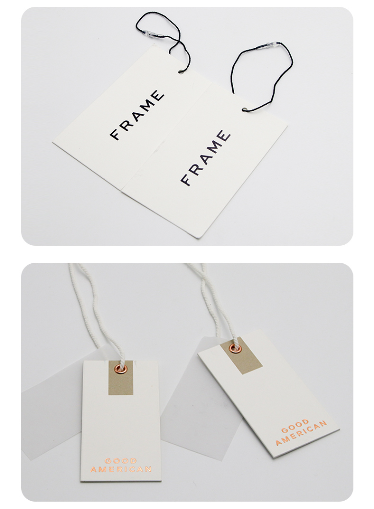 Custom Matte Paper Embossed Golden Stamping Logo Luxury Hang Tags For ...