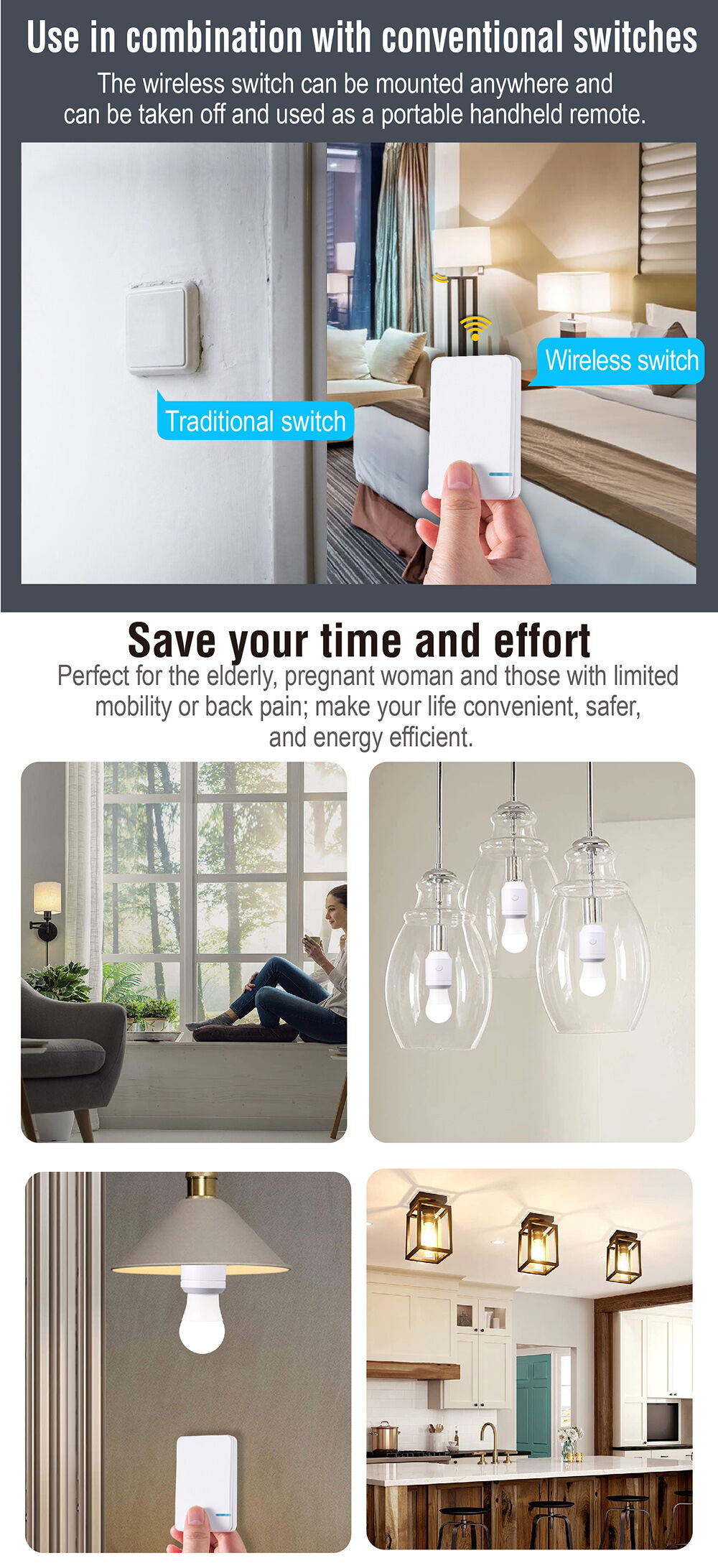 Buy Wholesale China Remote Control Led Bulb E26 E27 Holder 433mhz Rf ...