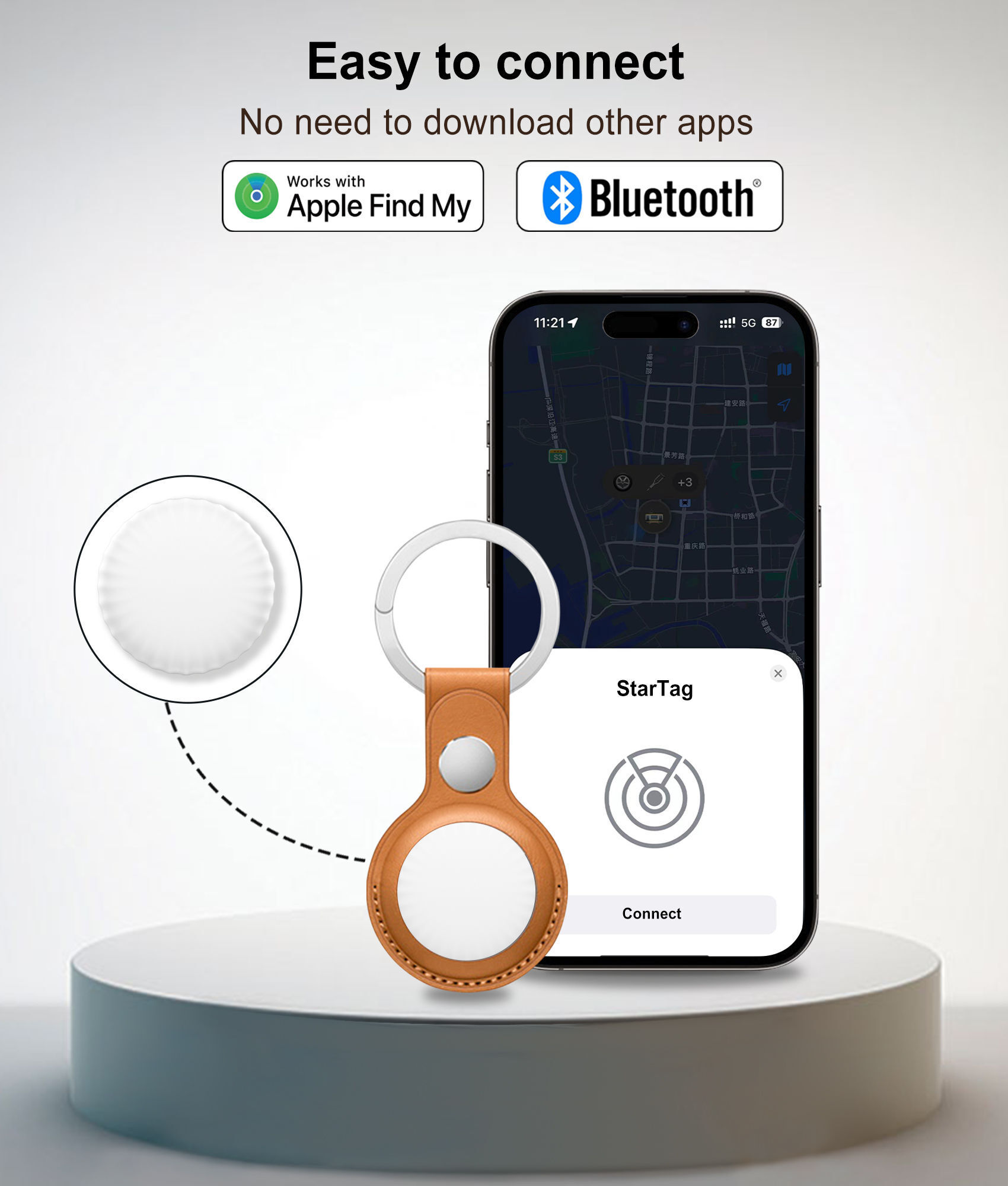 Buy Wholesale China Bluetooth Tracker Work With Findmy Anti Loss Device Key Finder Location ...