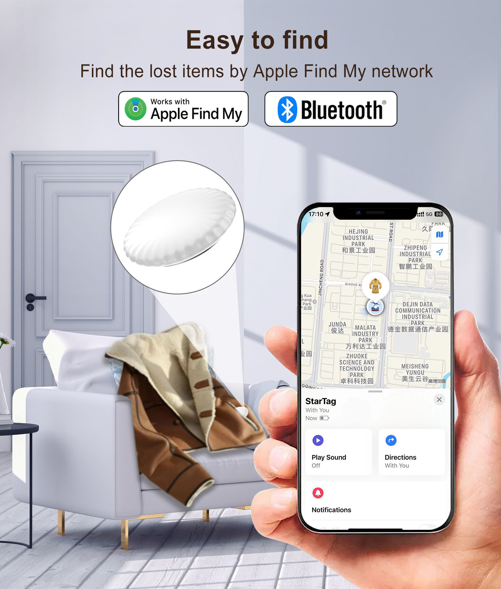 Buy Wholesale China Bluetooth Tracker Work With Findmy Anti Loss Device Key Finder Location ...