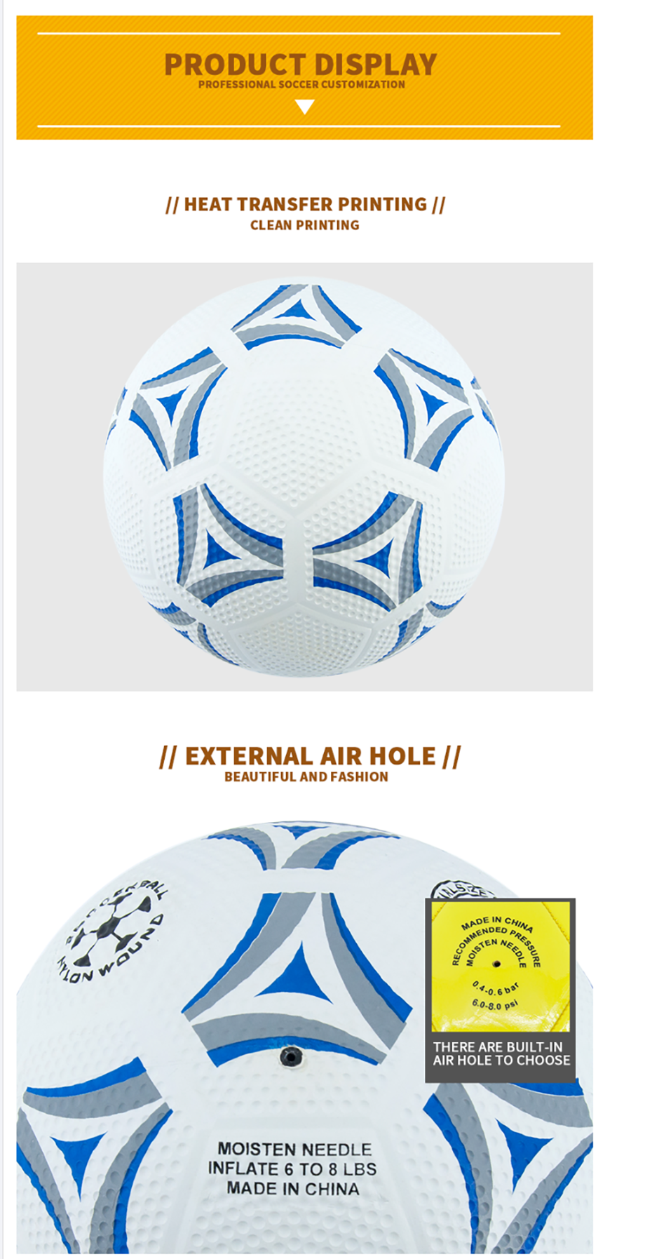 Buy Wholesale China Hot Sale Size 5 Rubber Soccer Ball Printing Logo ...