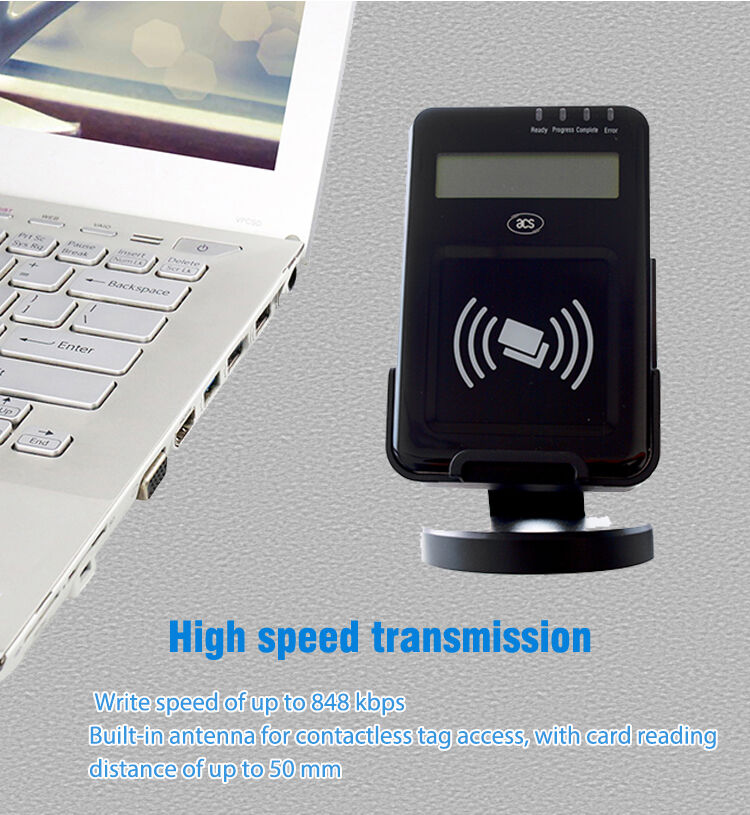 Buy Wholesale China Iso14443 Felica Usb Smart Card Nfc Reader With Lcd ...