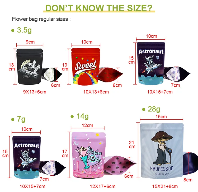 Buy Wholesale China Custom Printing Resealable Smell Proof Stand Up Pouch Packaging 3.5g/7g/1oz ...