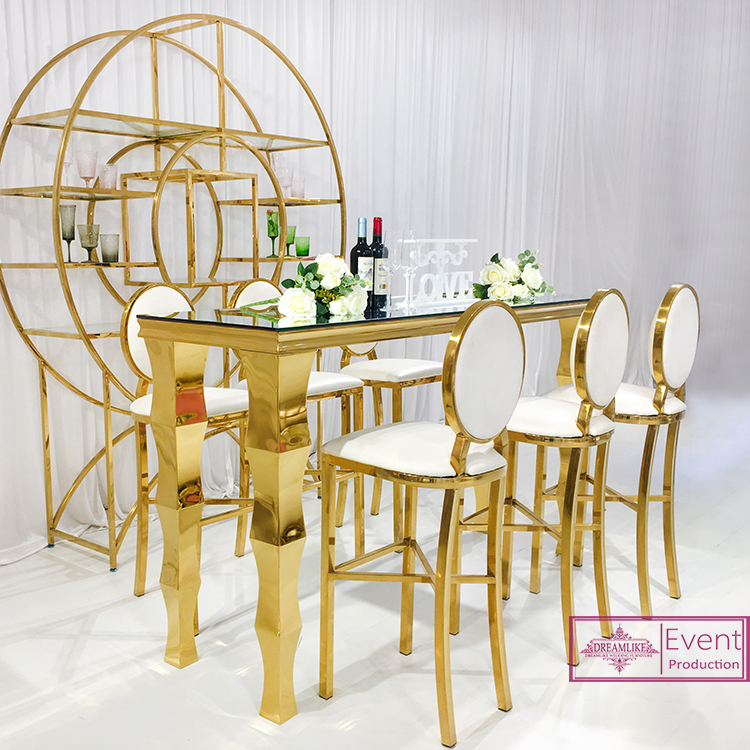 Buy China Wholesale Bar Chair Tall Counter Furniture Gold Metal Velvet ...