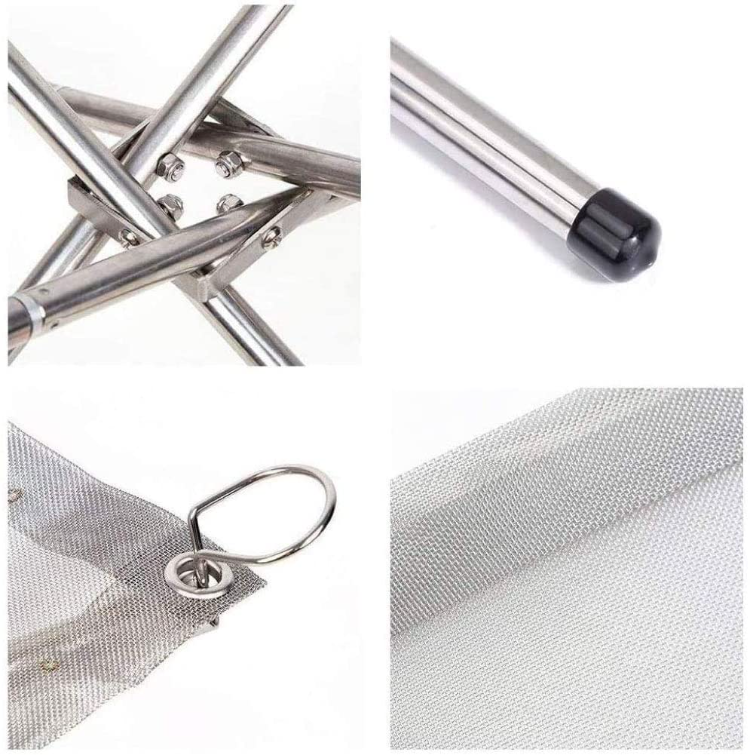 Pop Up Mesh Fire Pit Foldable Mesh Fireplace For Camping Stainless ...