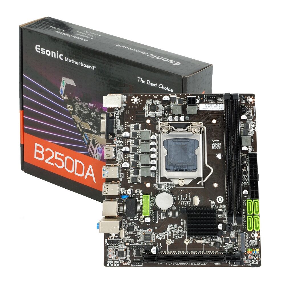 Esonic B250 Desktop Computer Motherboard M.2 Ddr4 Lga1151 Matx Pc ...