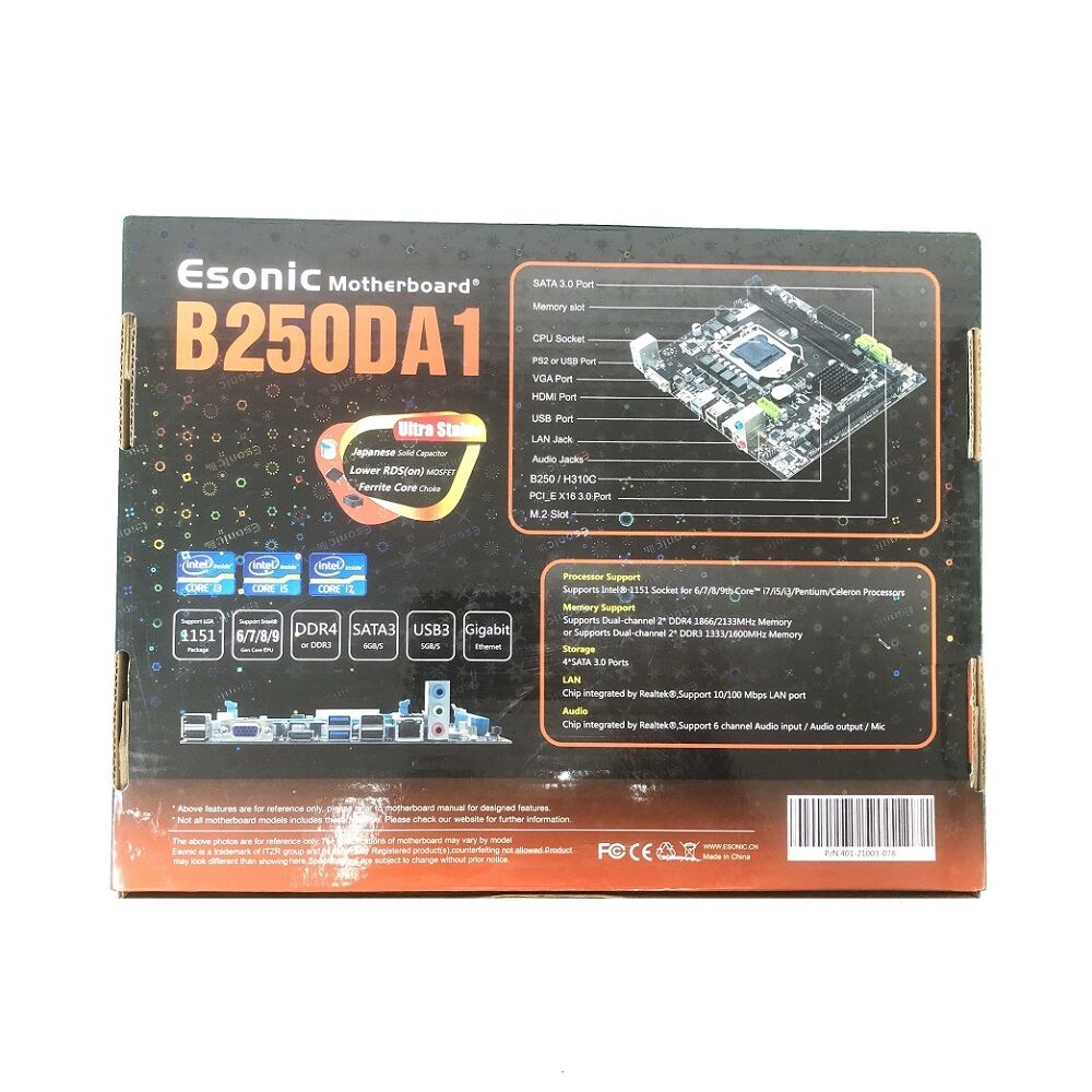Esonic B250 Desktop Computer Motherboard M.2 Ddr4 Lga1151 Matx Pc ...