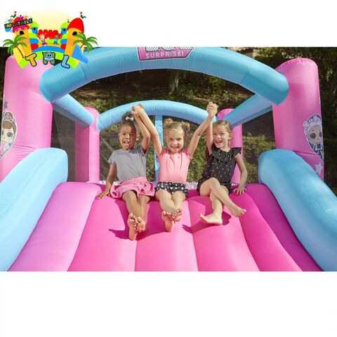 Buy Standard Quality China Wholesale Pink Dolls Commercial Indoor Inflatable Bounce House Combo Wet Dry Slide 400 Direct from Factory at Guangzhou THL Toys Co. Ltd. Globalsources
