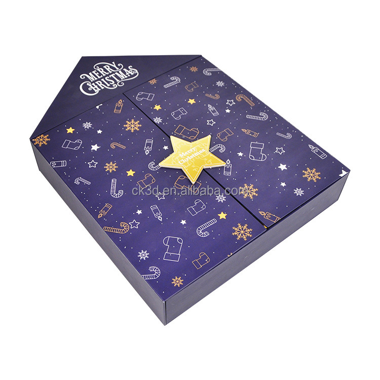 White Cardboard Gourmet Dates Box Customized Advent Calendar Empty ...