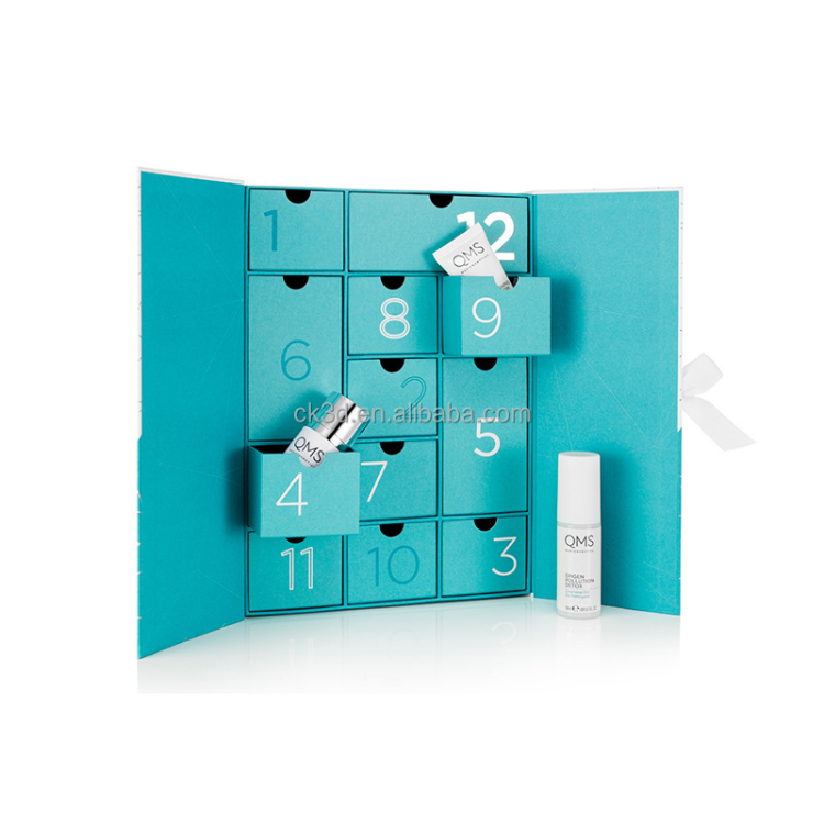 White Cardboard Gourmet Dates Box Customized Advent Calendar Empty ...