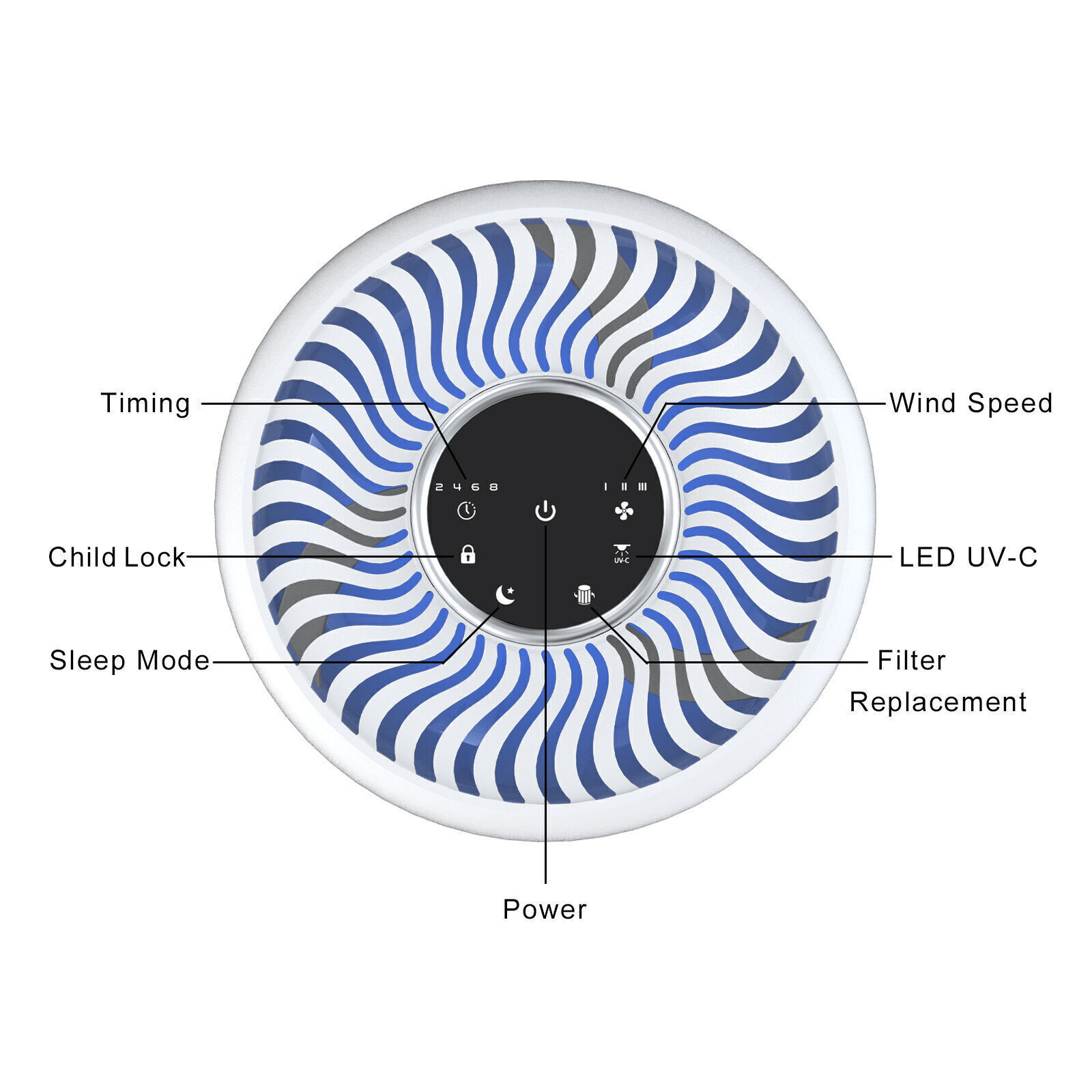 Buy Wholesale China New Hepa Air Purifier For Home, Pre Fabric Washable ...
