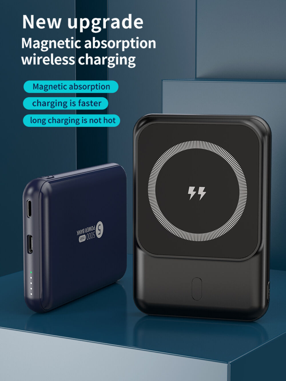 Buy Wholesale China 2023 Fashionable Magnetic Power Bank 5000mah For ...