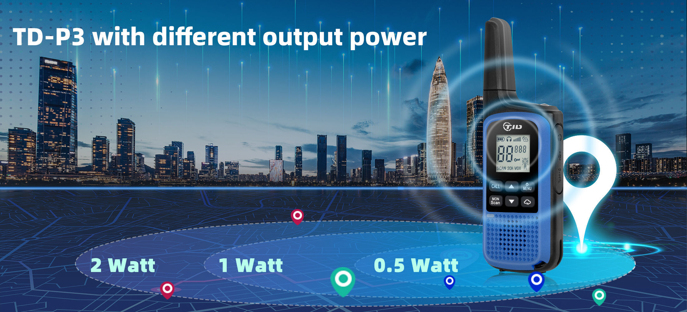 Buy Wholesale China Tid Td-p3 Frs/gmrs/pmr446 Analog Two Way Radio Cheap Radio Long Range Walkie ...