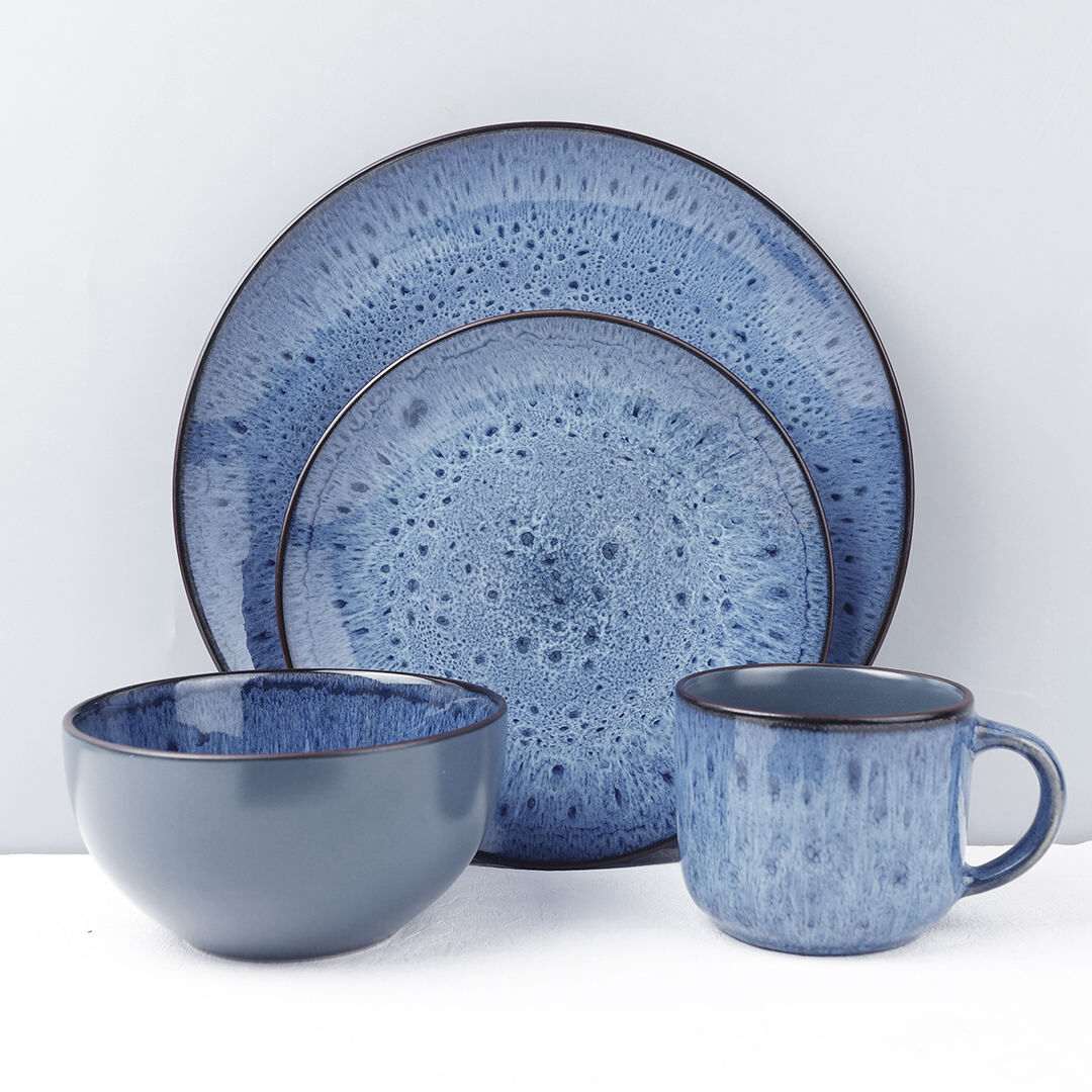 Buy Wholesale China Antique Crockery Rustic Stone Dinner Sets Matte ...