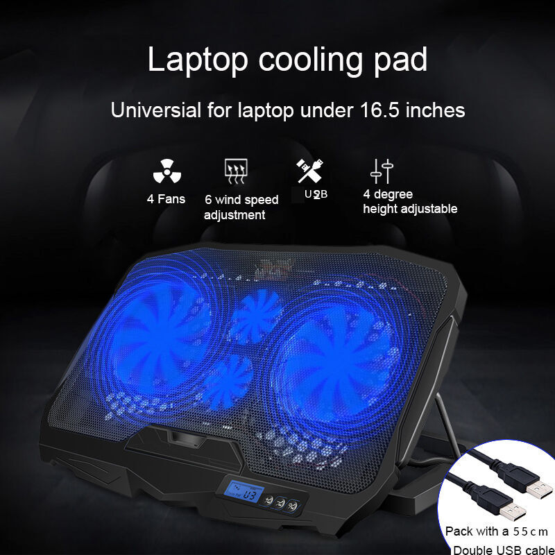 E-sun Plastic And Iron Net Laptop Cooler 4 Fans For 17inch Notebook Cooler With 2 Usb Ports ...