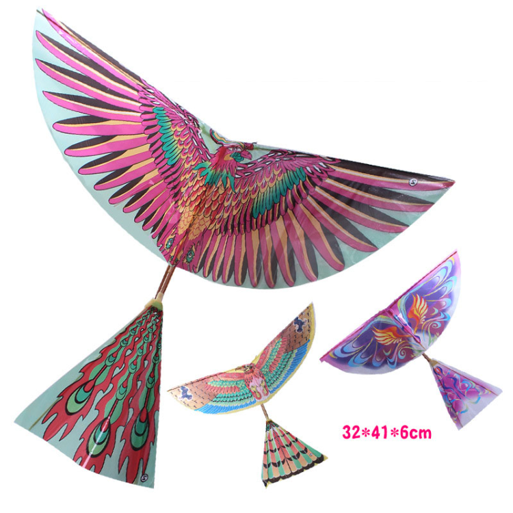 Diy Elastic Rubber Band Powered Flying Bird Kite Children's Educational ...