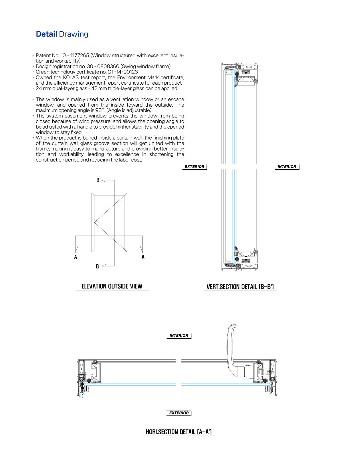 Buy Wholesale South Korea Korean Aluminum Windows Whole Types Of Window ...