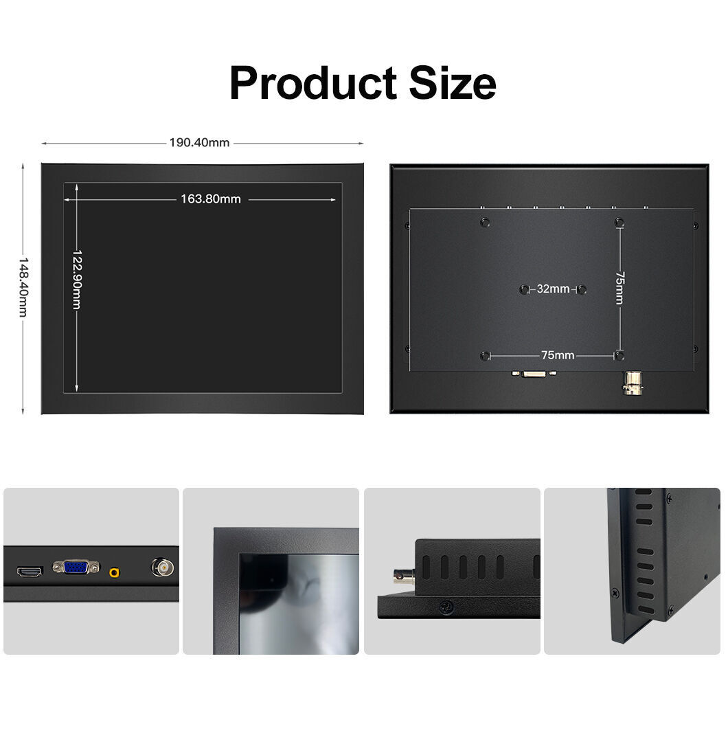 Factory Oem Odm 8 Inch 1024*768 Tft Resistive Touch Screen Ips Metal ...