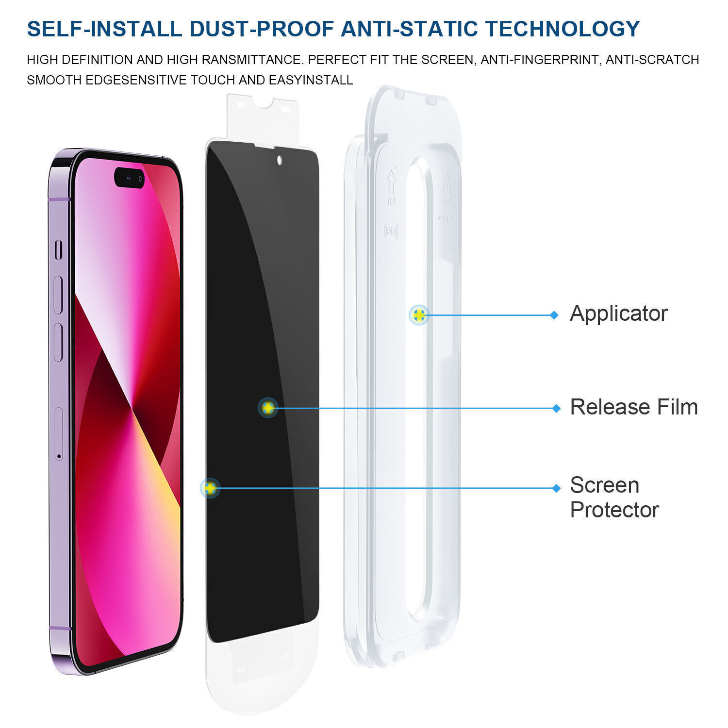 Aurey 2023 Hot Selling 2.5d 9h Anti-blue Light Anti-static Screen ...