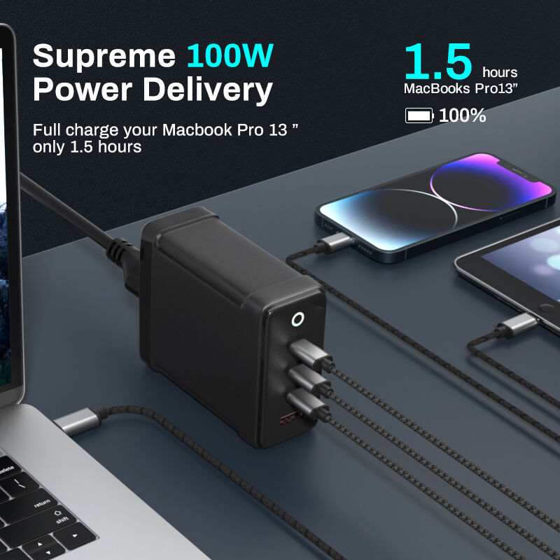 Buy Wholesale China Usb Multi Charger 100w Chargers Adapters 3c 1a Gan ...