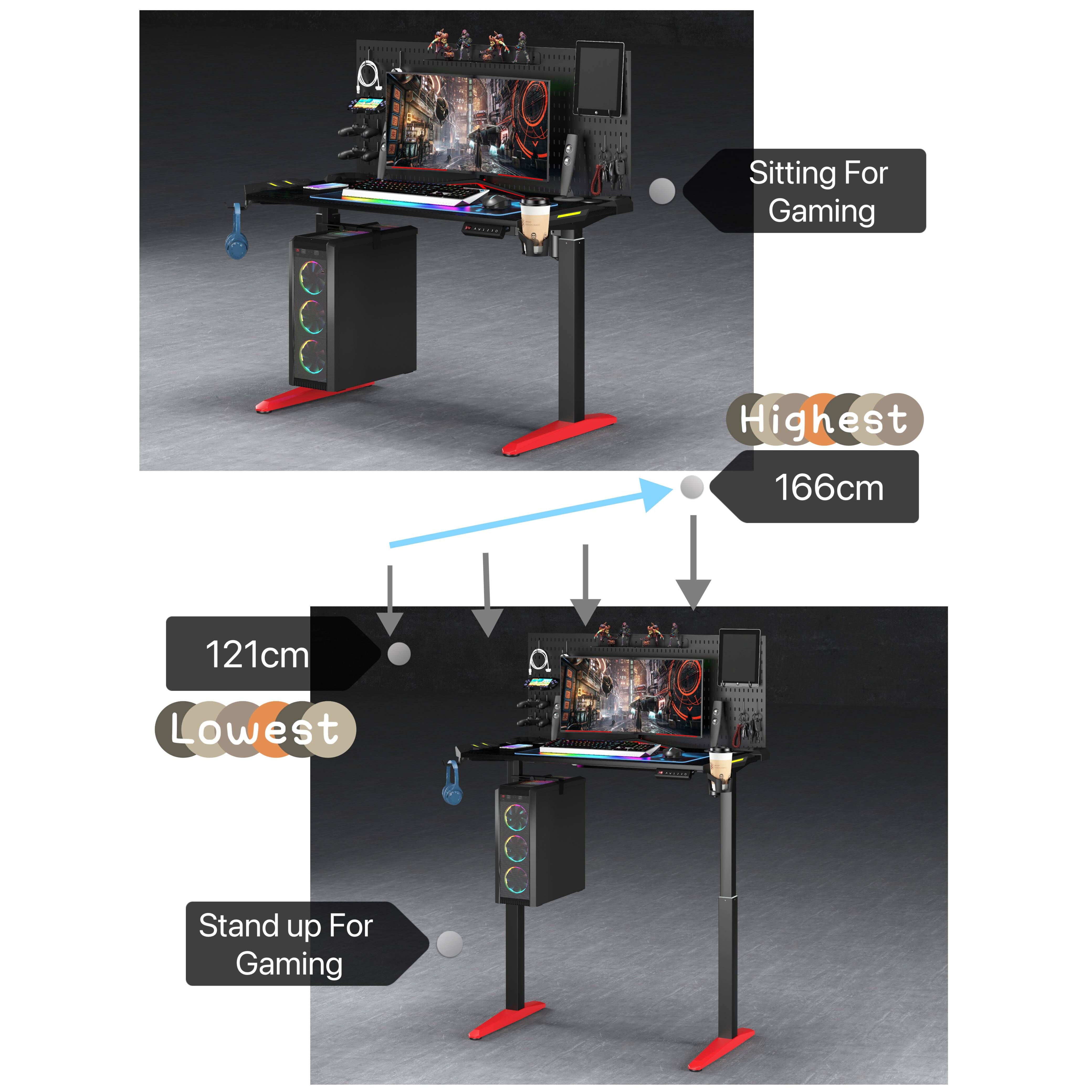 Buy Wholesale China Dual Motor Electric Rising Height Adjustable ...