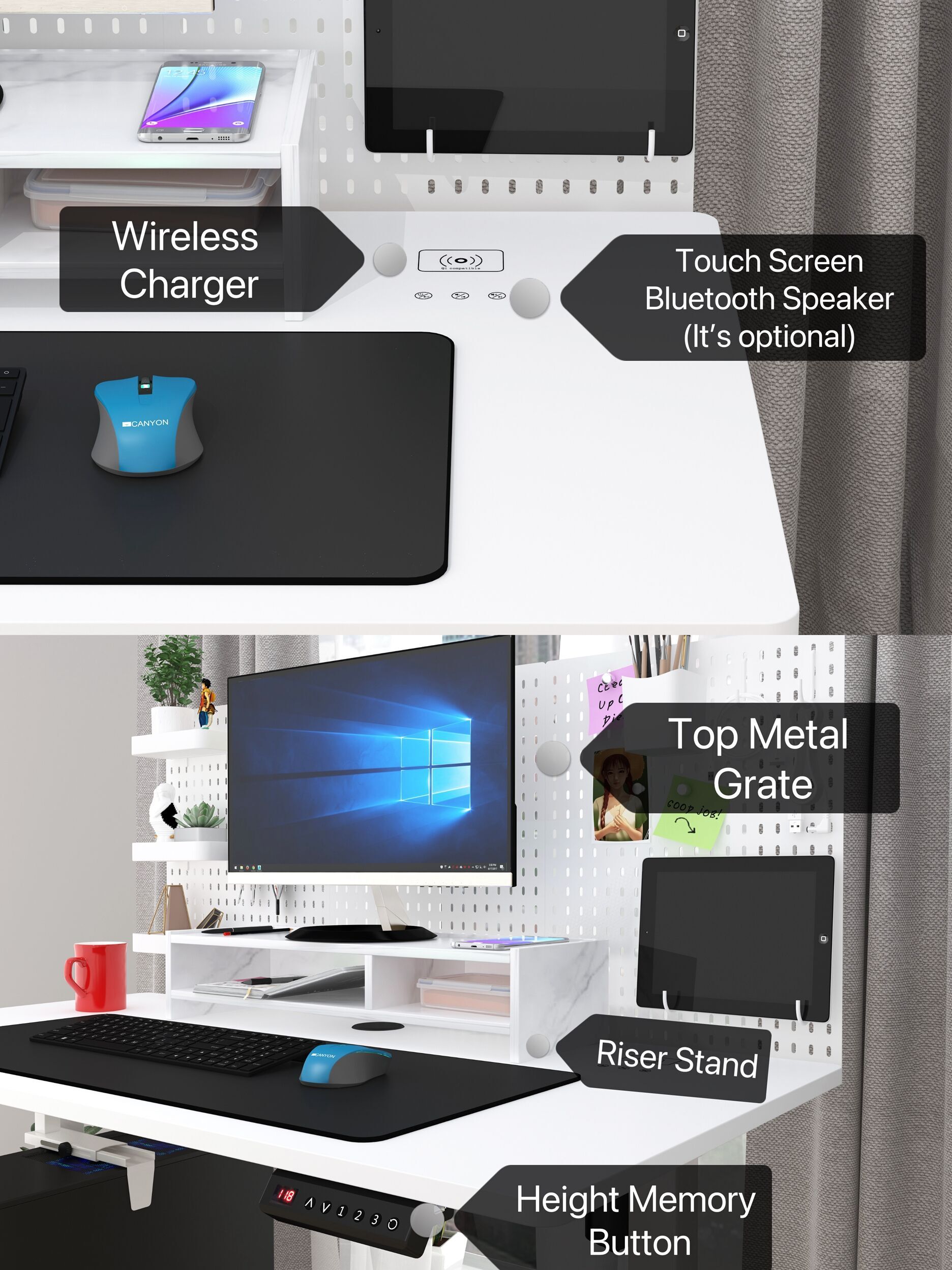 Buy Wholesale China Electric Rising Silent Height Adjustable Sitting ...