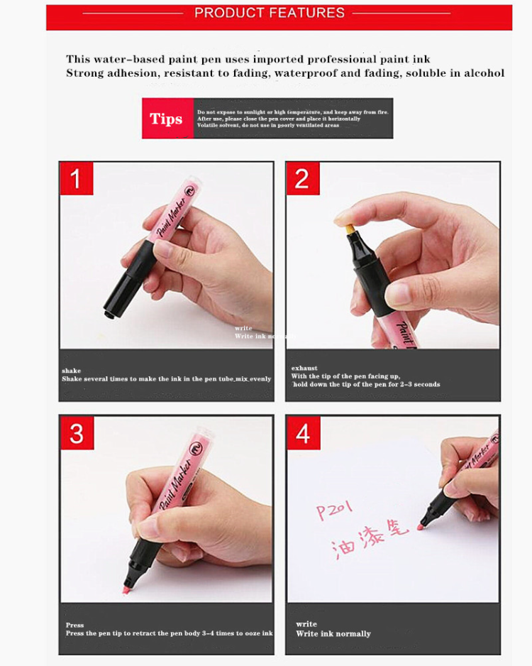 Buy Wholesale China Colorful Paint Marker Pen Acrylic Marker Non ...