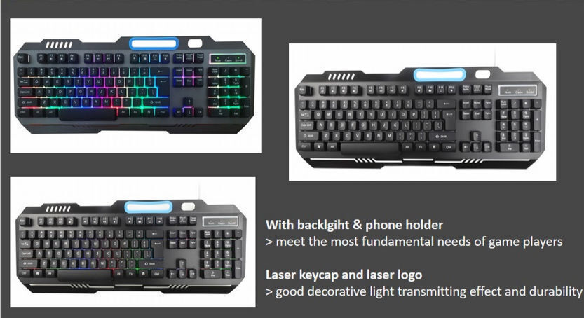 Buy Wholesale China Gaming Keyboard Laser 104 Keys Backlight Full Size ...