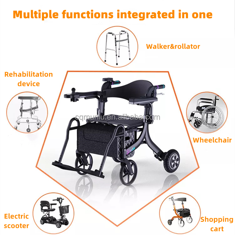 Buy China Wholesale Lightweight Folding Electric Rollator Walker ...