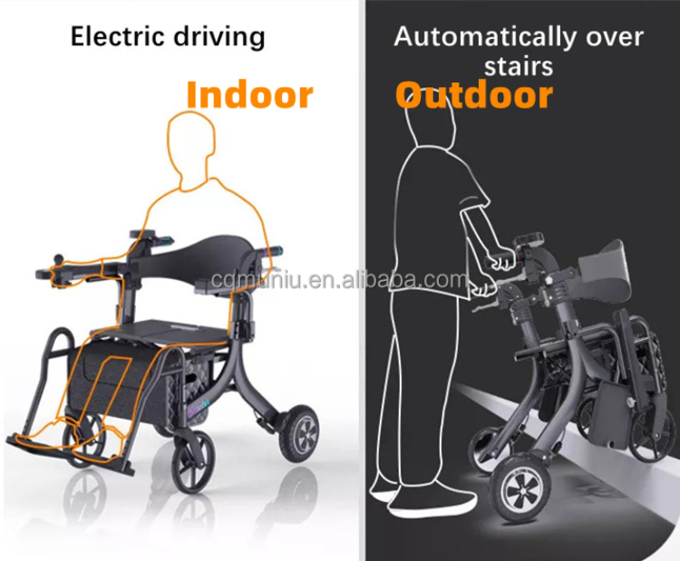 Buy China Wholesale Lightweight Folding Electric Rollator Walker ...