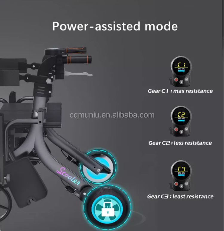 Buy China Wholesale Lightweight Folding Electric Rollator Walker ...