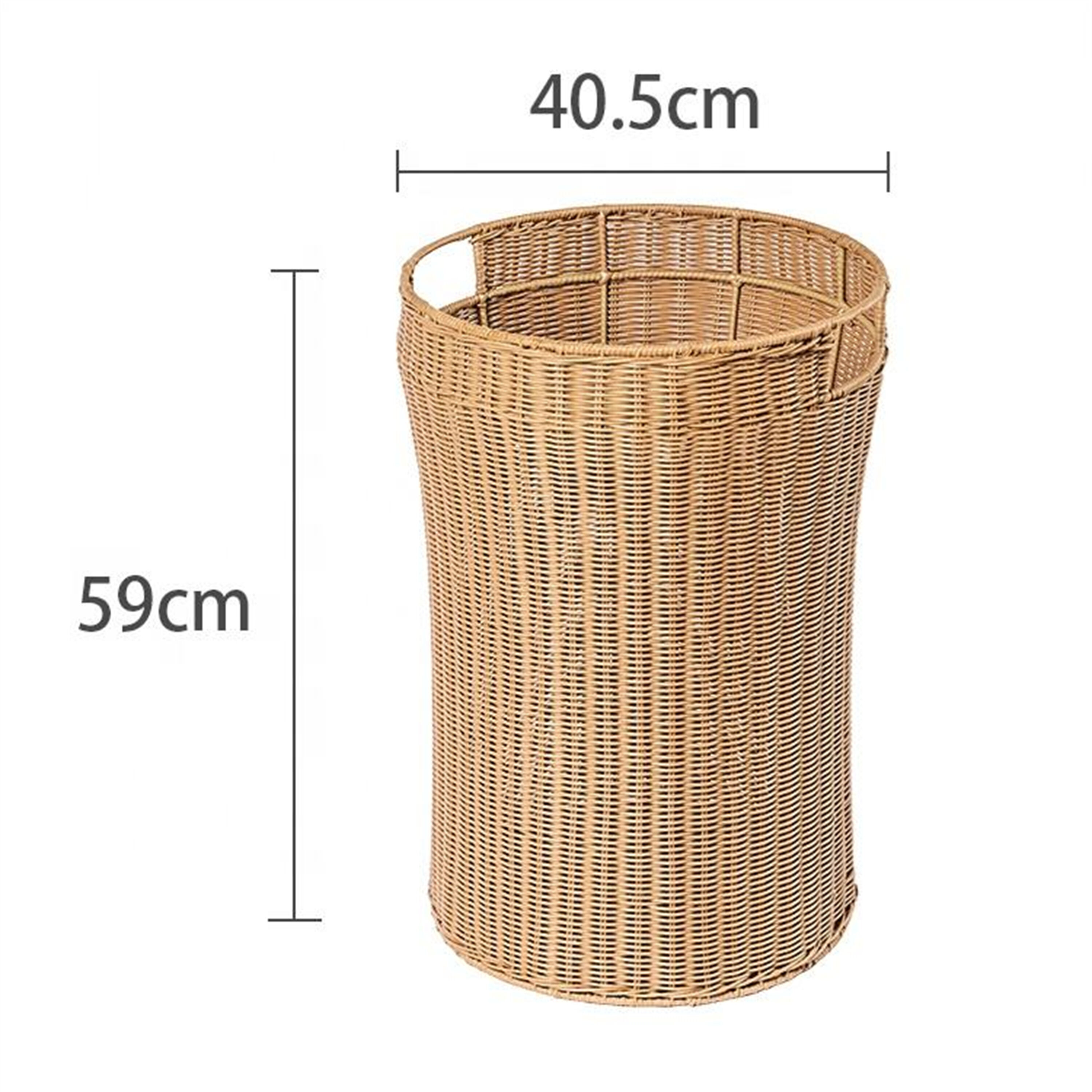 Customized Large Capacity Portable Plastic Rattan Woven Laundry Basket ...