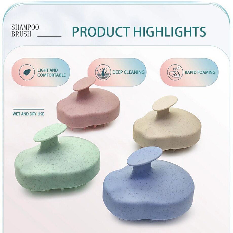 Buy Wholesale China Professional Silicone Hair Shampoo Brush Wheat ...