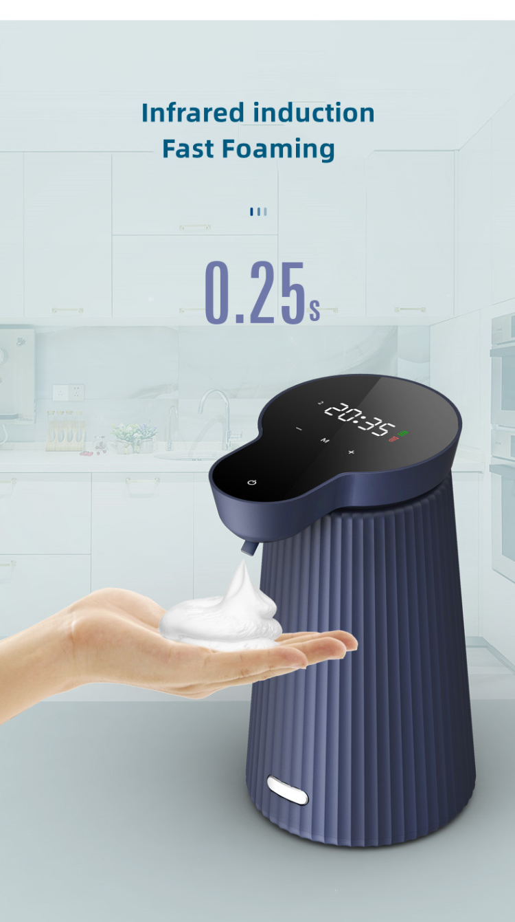 Newest Digital Display Automatic Soap Dispenser 500ml Rechargeable Hand ...